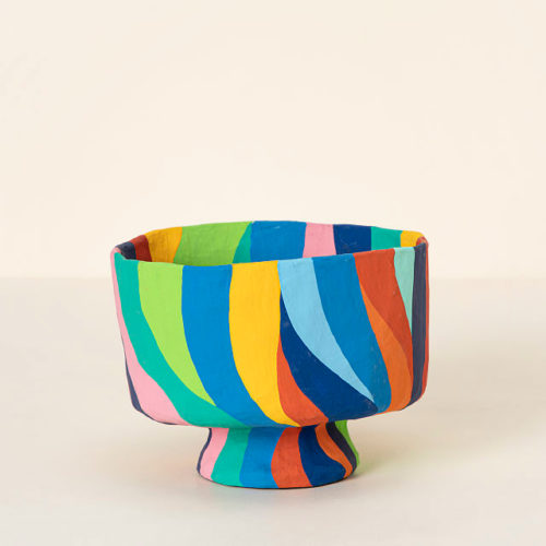 Rainbow Papier Mache Bowl | Women Of Philosophy